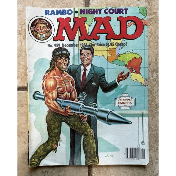 Toys | Vintage Mad Magazine 259 1985 Night Court Rambo Ronald Reagan ...